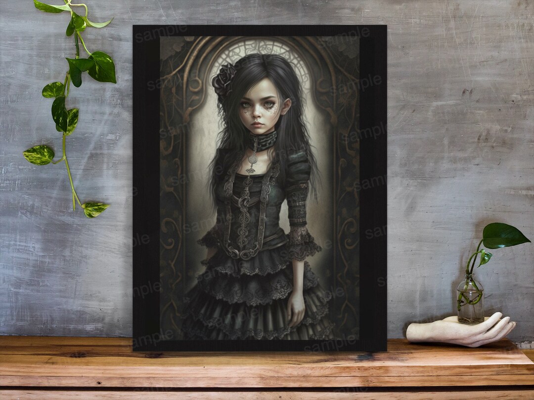 Goth Girl Digital Art V10 High Resolution Svg, Pdf, Png, Eps, Dxf, Jpg ...