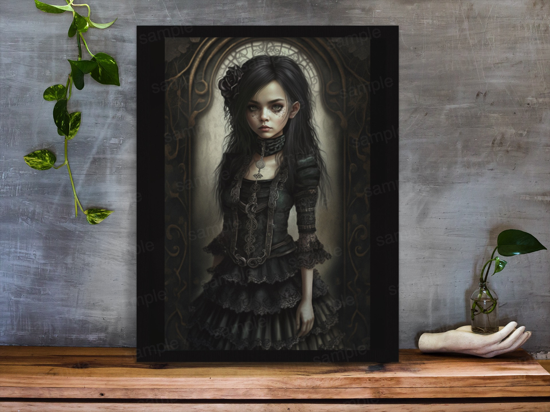 Goth Girl Digital Art V10 High Resolution Svg, Pdf, Png, Eps, Dxf, Jpg ...