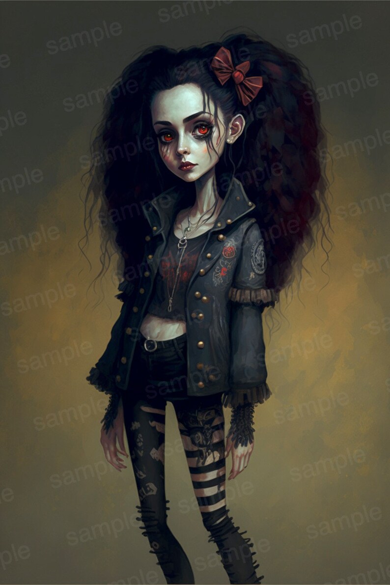 Goth Girl Style Digital Art Version 9 High Resolution Svg - Etsy