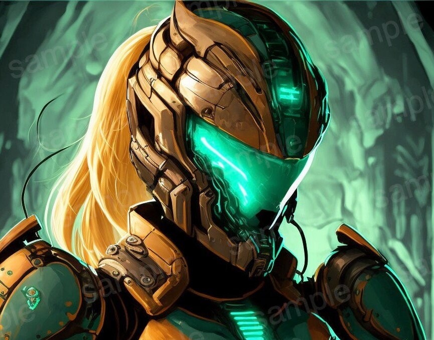 Samus Aran Metroid Dead Space Style Digital Art: High Resolution 300 ...