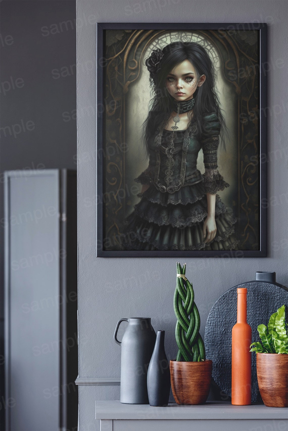Goth Girl Digital Art V10 High Resolution Svg, Pdf, Png, Eps, Dxf, Jpg ...