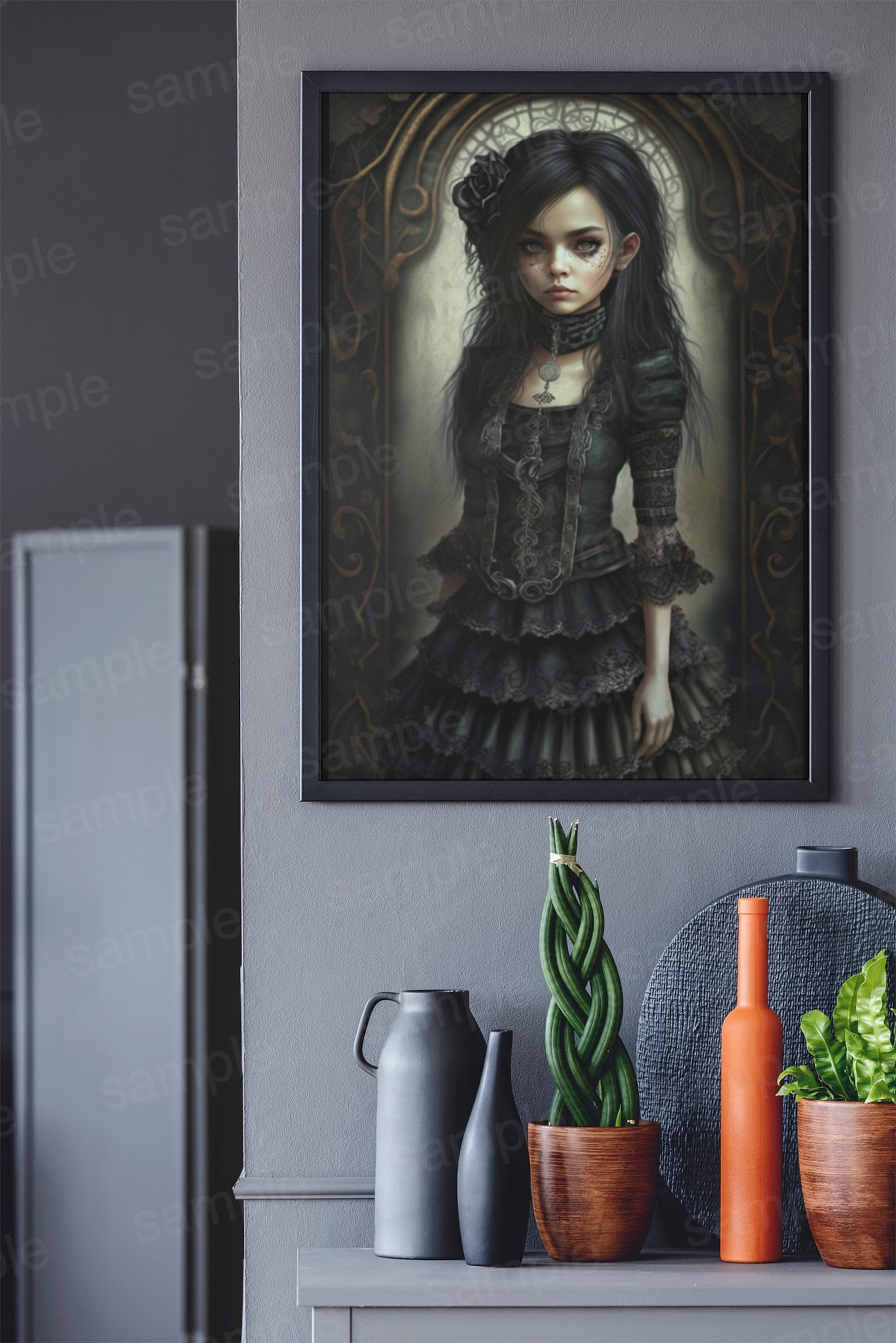 Goth Girl Digital Art V10 High Resolution Svg Pdf Png Eps - Etsy