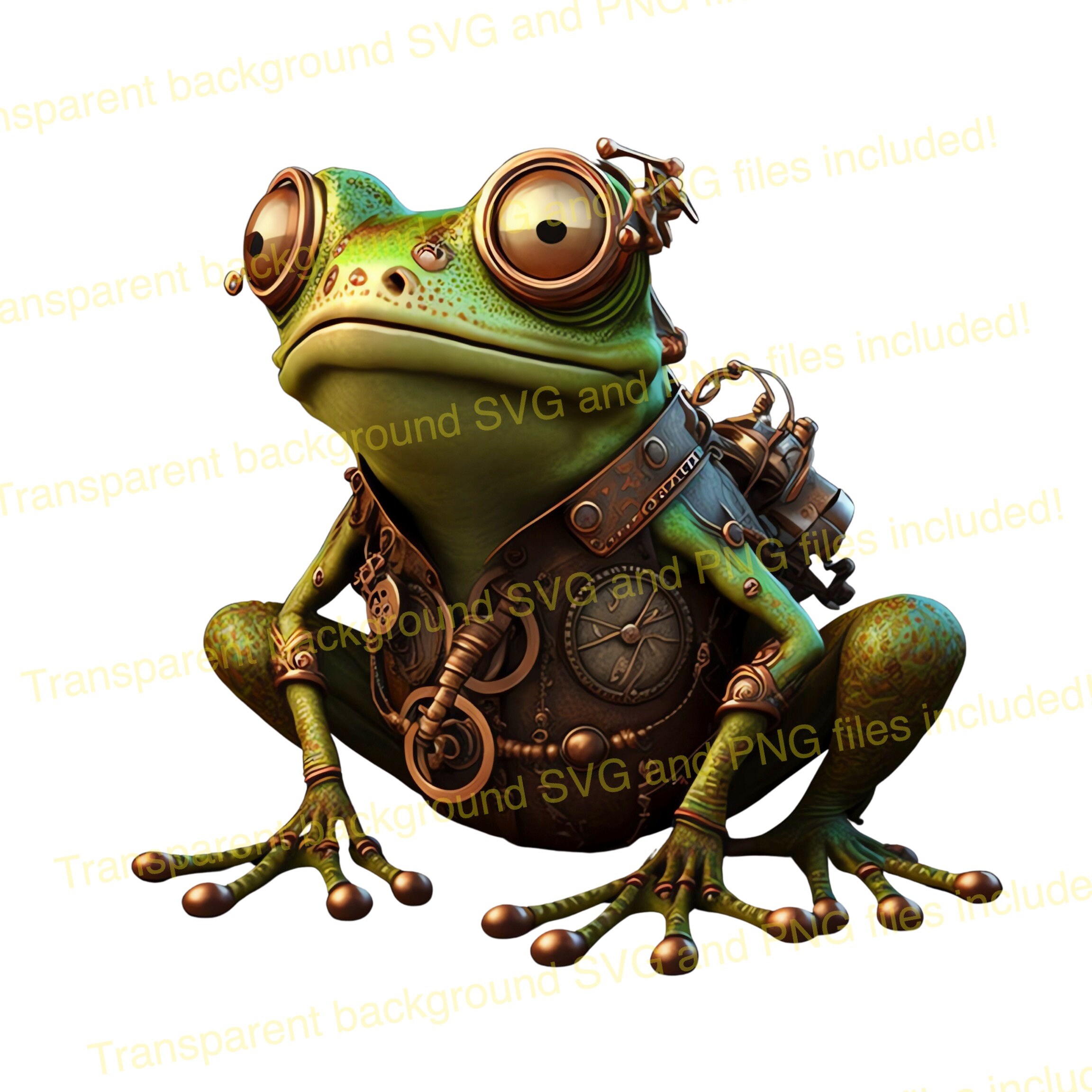 Frog Steampunk Style Digital Art High Resolution Svg Pdf - Etsy