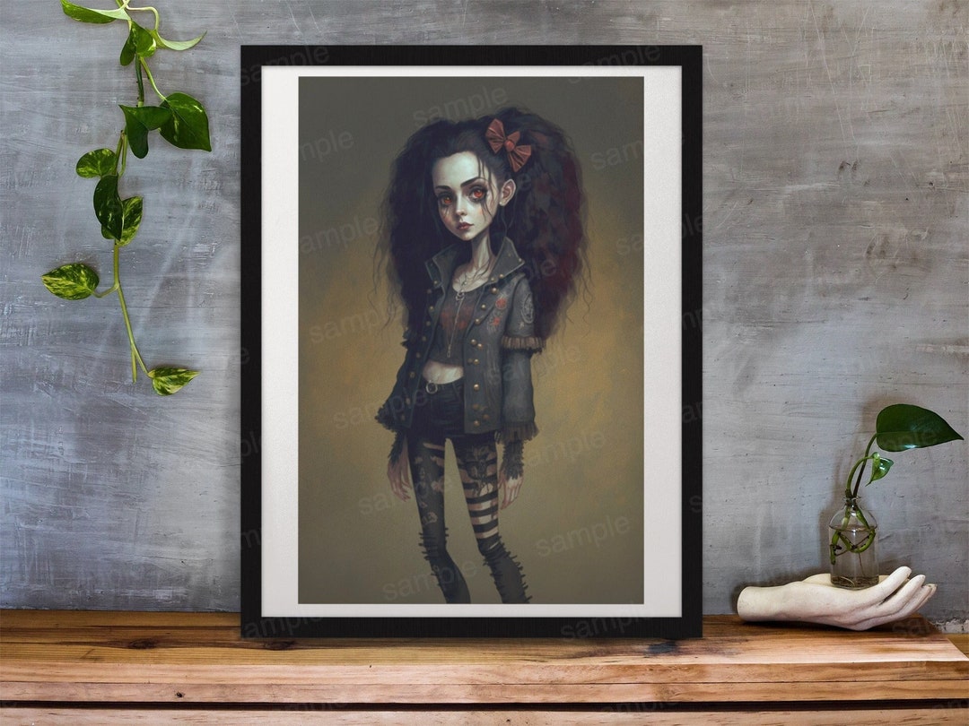 Goth Girl Style Digital Art Version 9 High Resolution Svg - Etsy