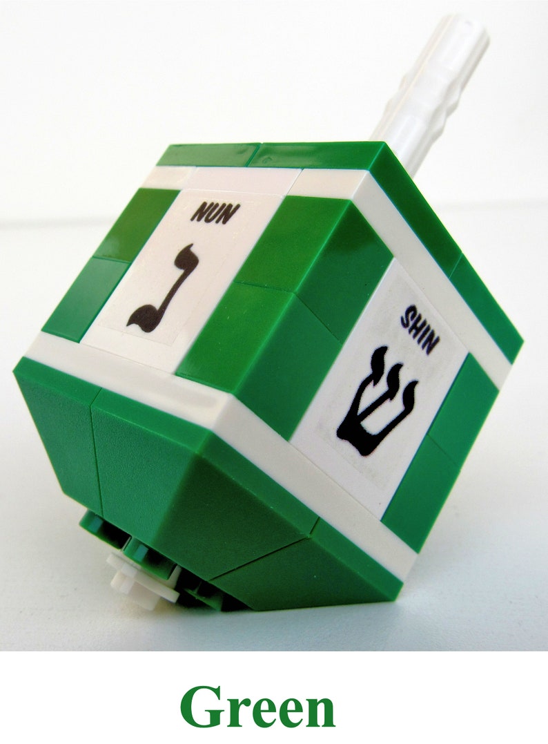 Unique Dreidel Kit White and Bright Color Brick Dreidel You Build It ...