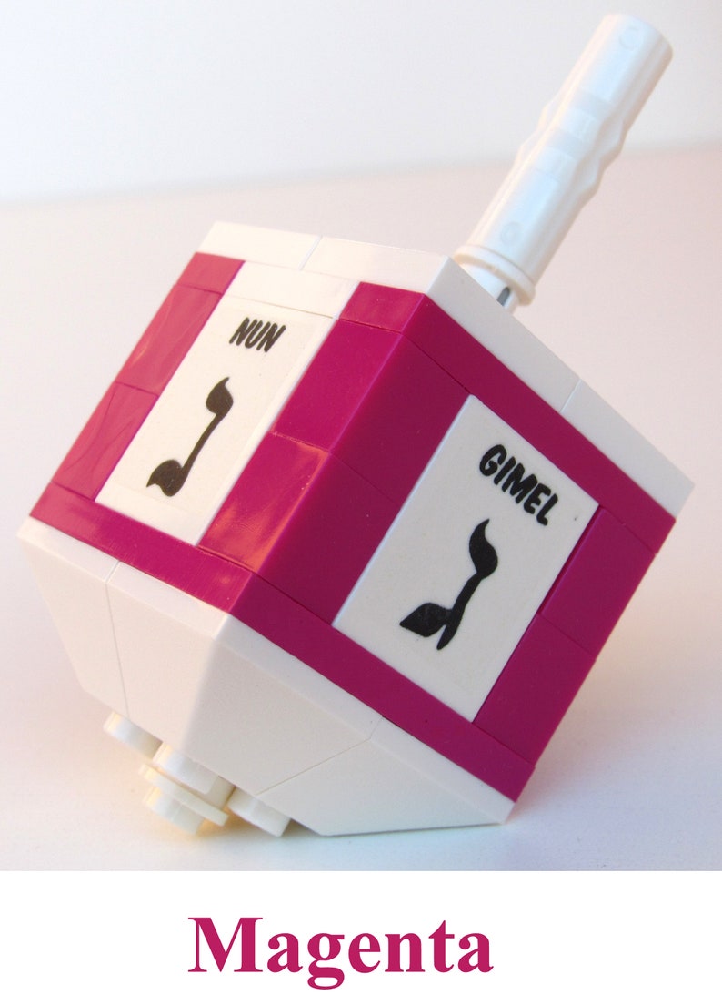 Unique Dreidel Kit White and Bright Color Brick Dreidel You Build It ...