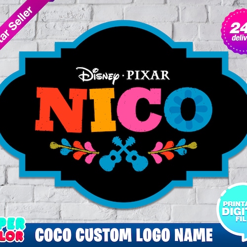 Custom Coco Logo With Name Personalized Digital Coco Birthday - Etsy