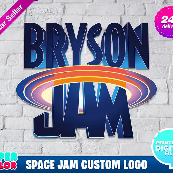 Custom Space Jam Logo - Etsy UK