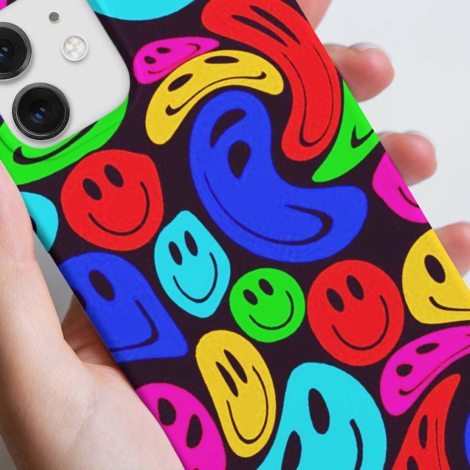Edgy Colorful Trippy Psychedelic Smiley Face IPhone Case Designed ...