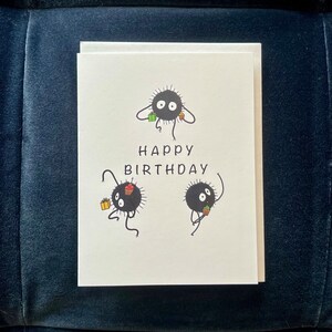 No Face Inspired Card Happy Birthday Card Studio Ghibli Inspired - Etsy
