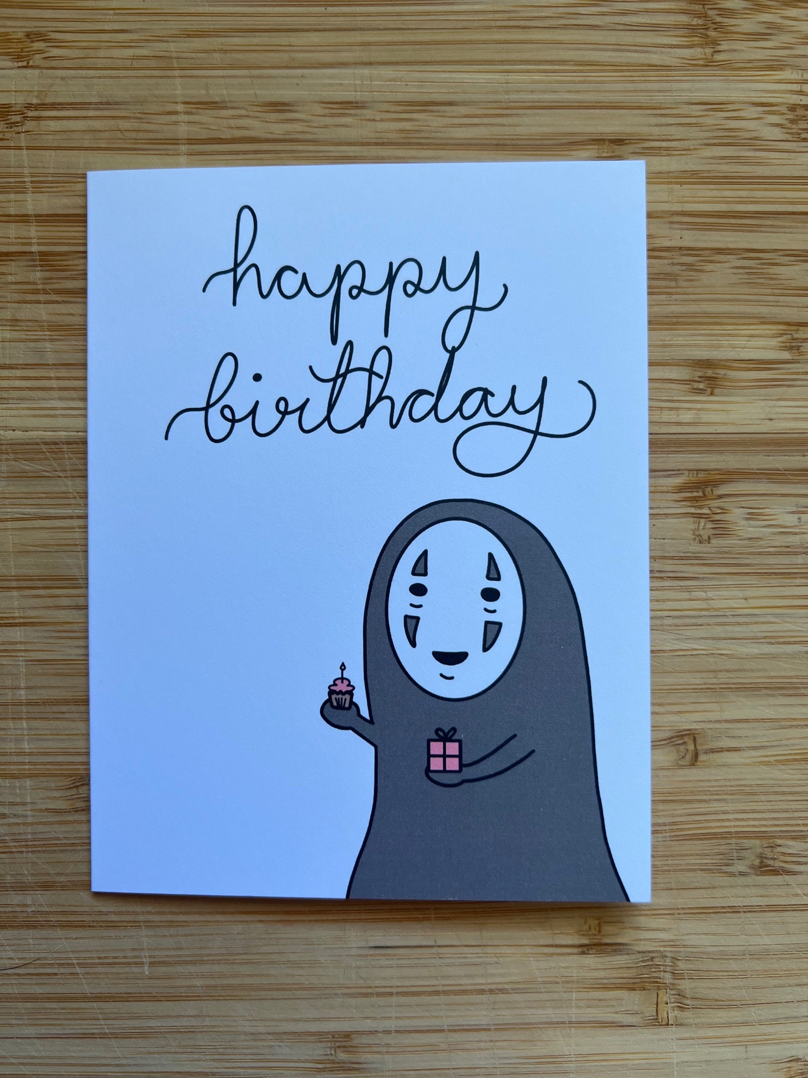 No Face Inspired Card Happy Birthday Card - Etsy Canada