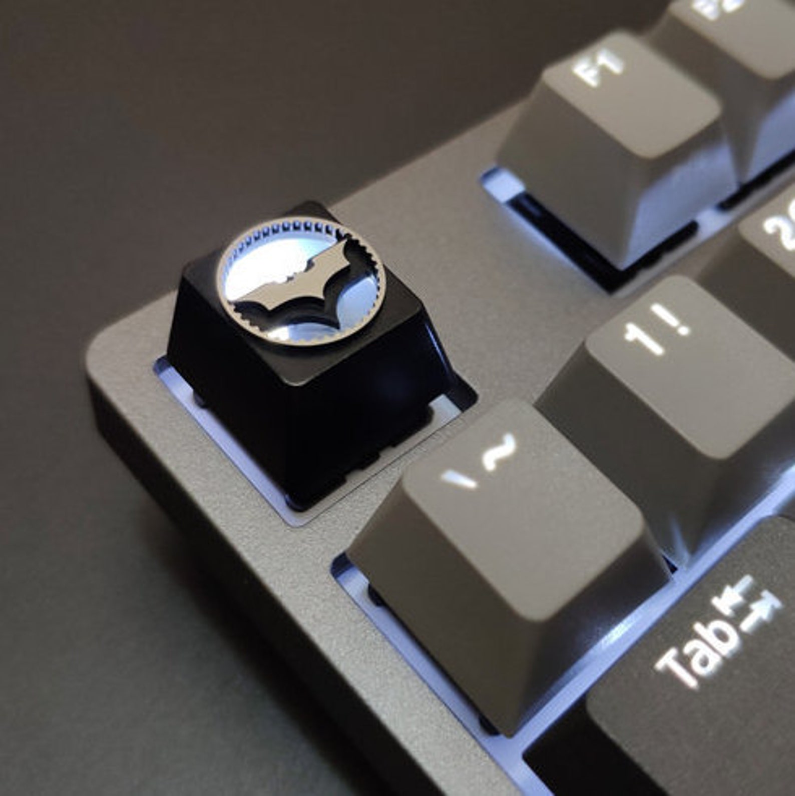 Batman Custom Metal Keycap MX Stem Compatible Backlit | Etsy