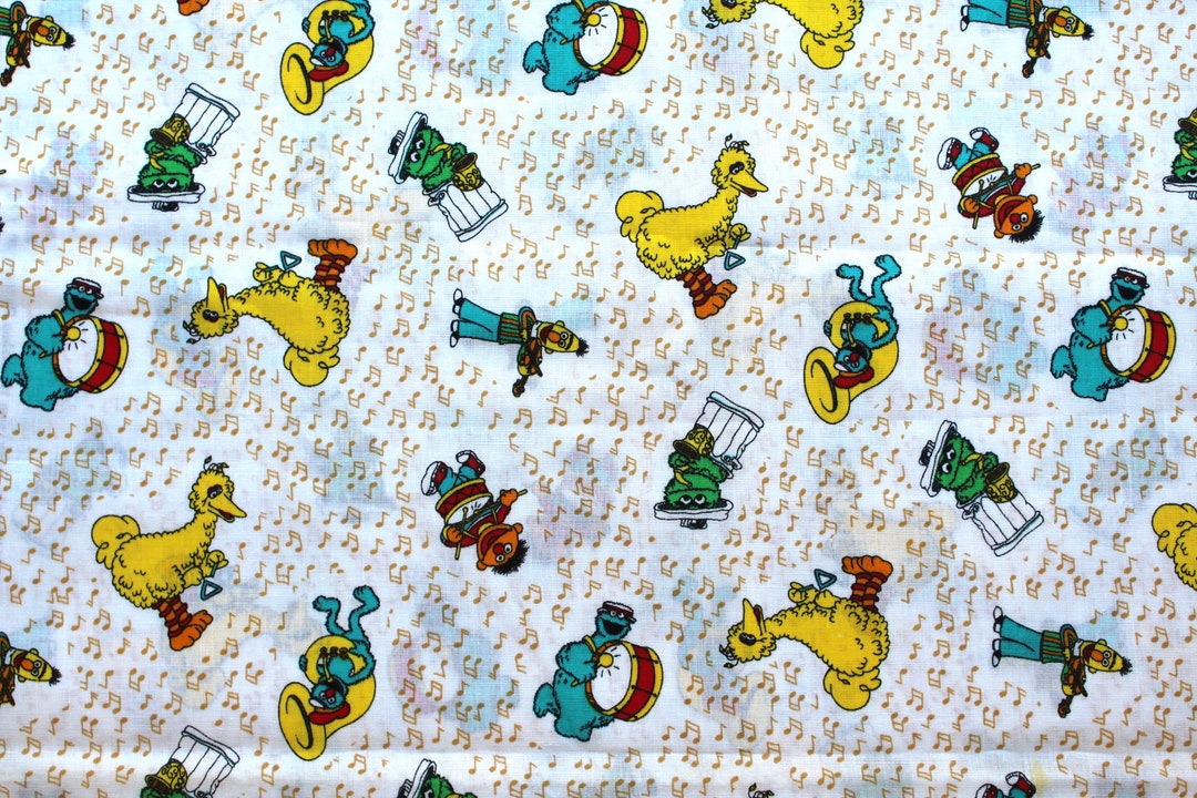 Sesame Street Vintage Fabric, Princess Fabrics, Pattern #176, by the ...