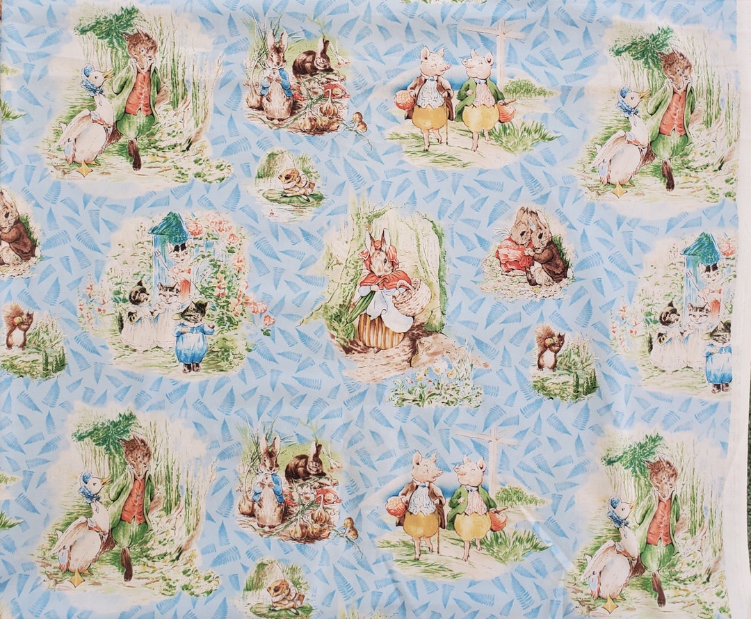 Beatrix Potter Fabric, Frederick Warne 2007, Quilting Treasures, Sold ...