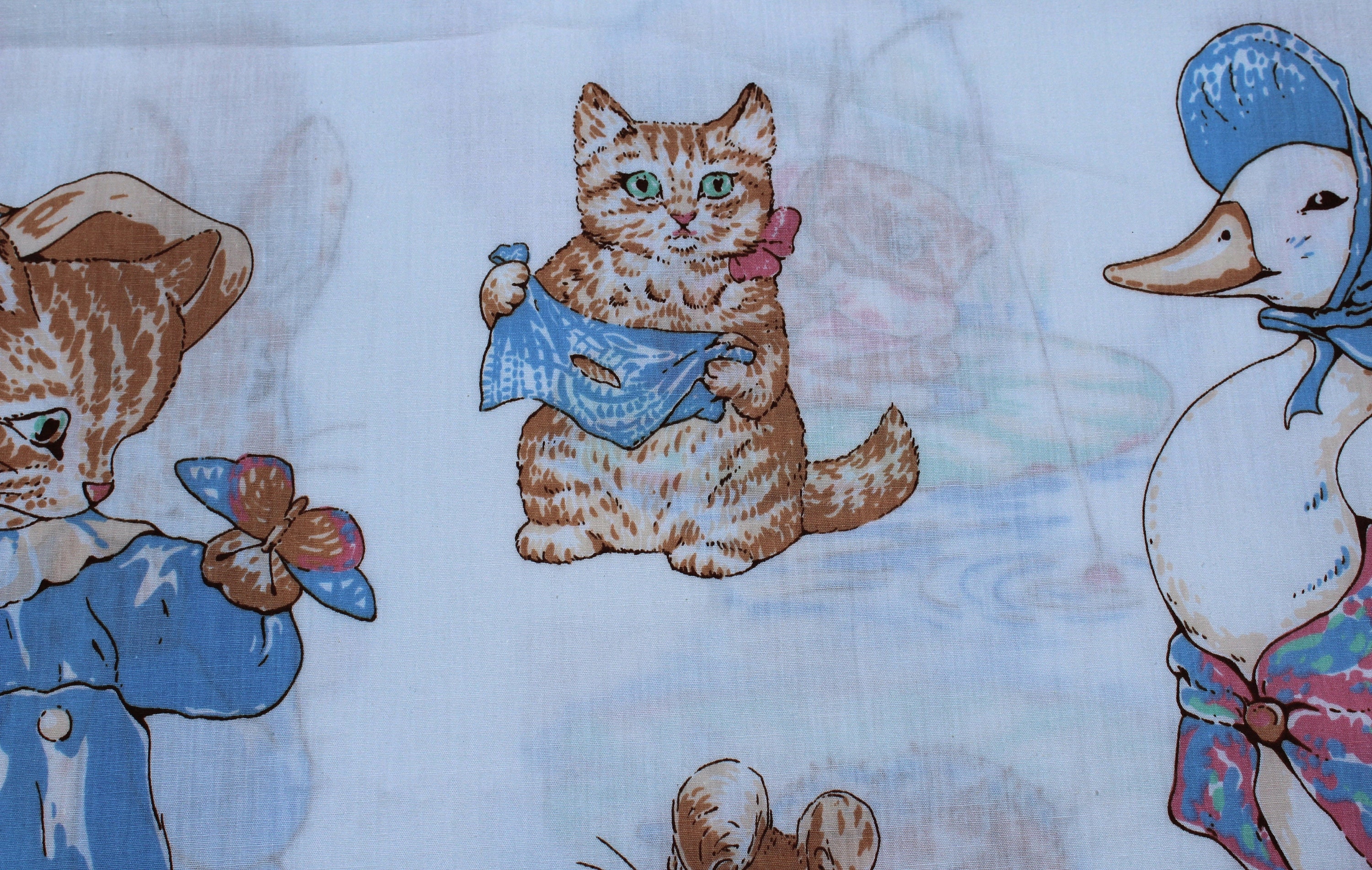 Vintage Beatrix Potter Panel, Peter Rabbit, Jemima Puddle Duck, Tom ...