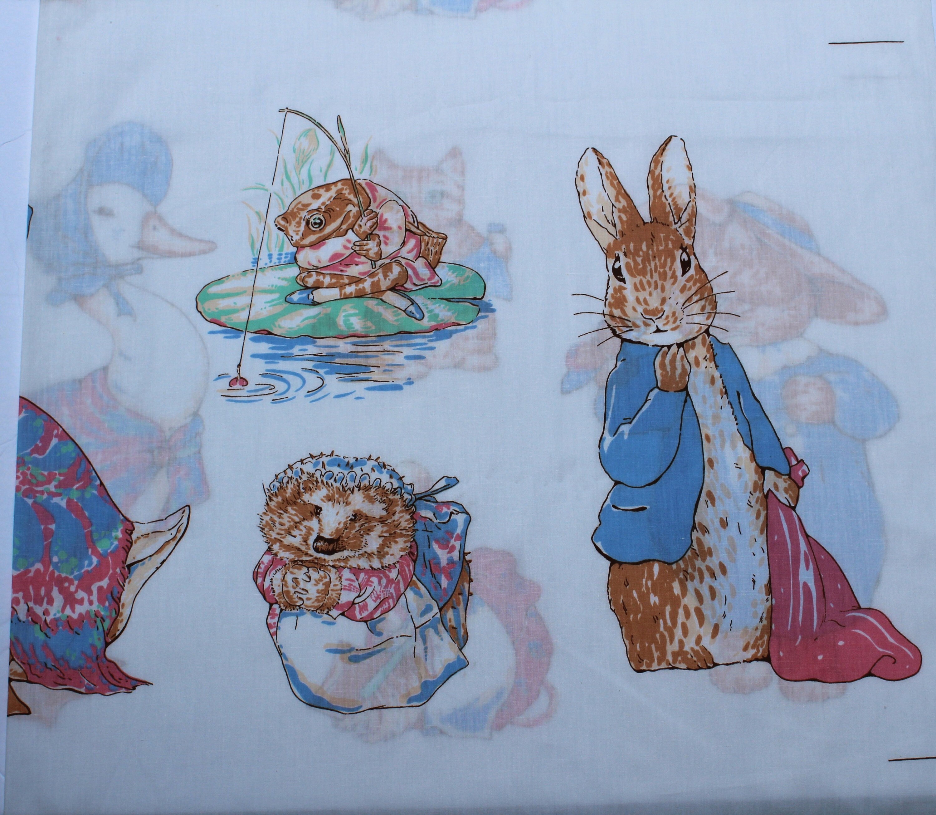 Vintage Beatrix Potter Panel, Peter Rabbit, Jemima Puddle Duck, Tom ...