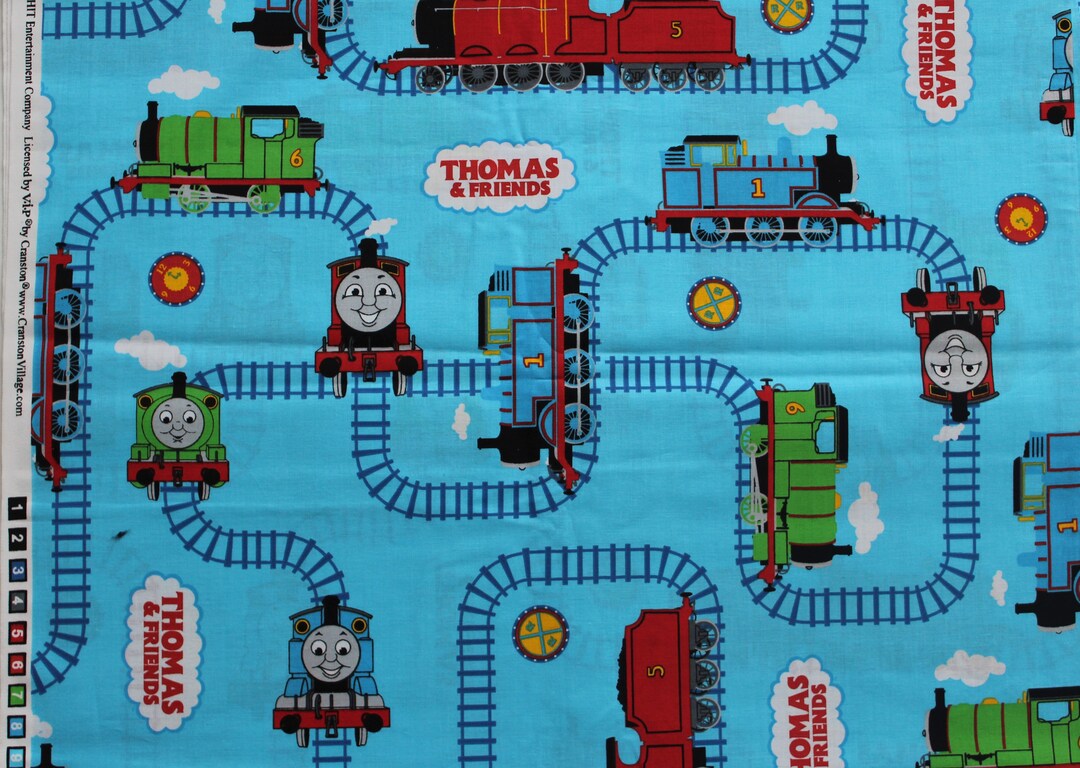 Thomas the Tank Engine and Friends Fabric, Train Track, Out of Print ...