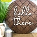 19.5 Herringbone Hello There Sign Hanging Wood Sign - Etsy