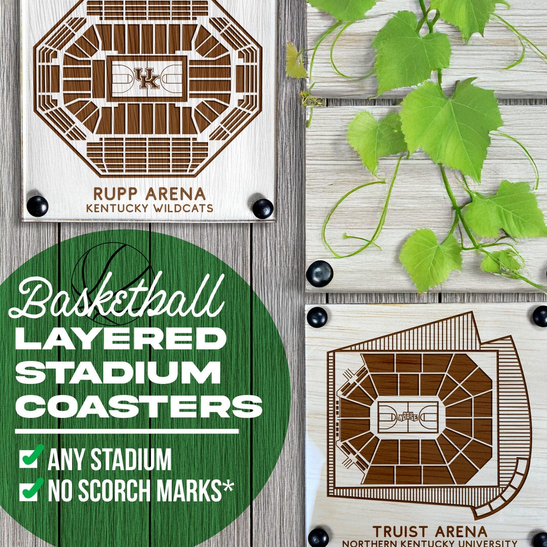 3D Basketball Stadium Coaster - Any Team / Any Stadium - 2 COASTERS ...