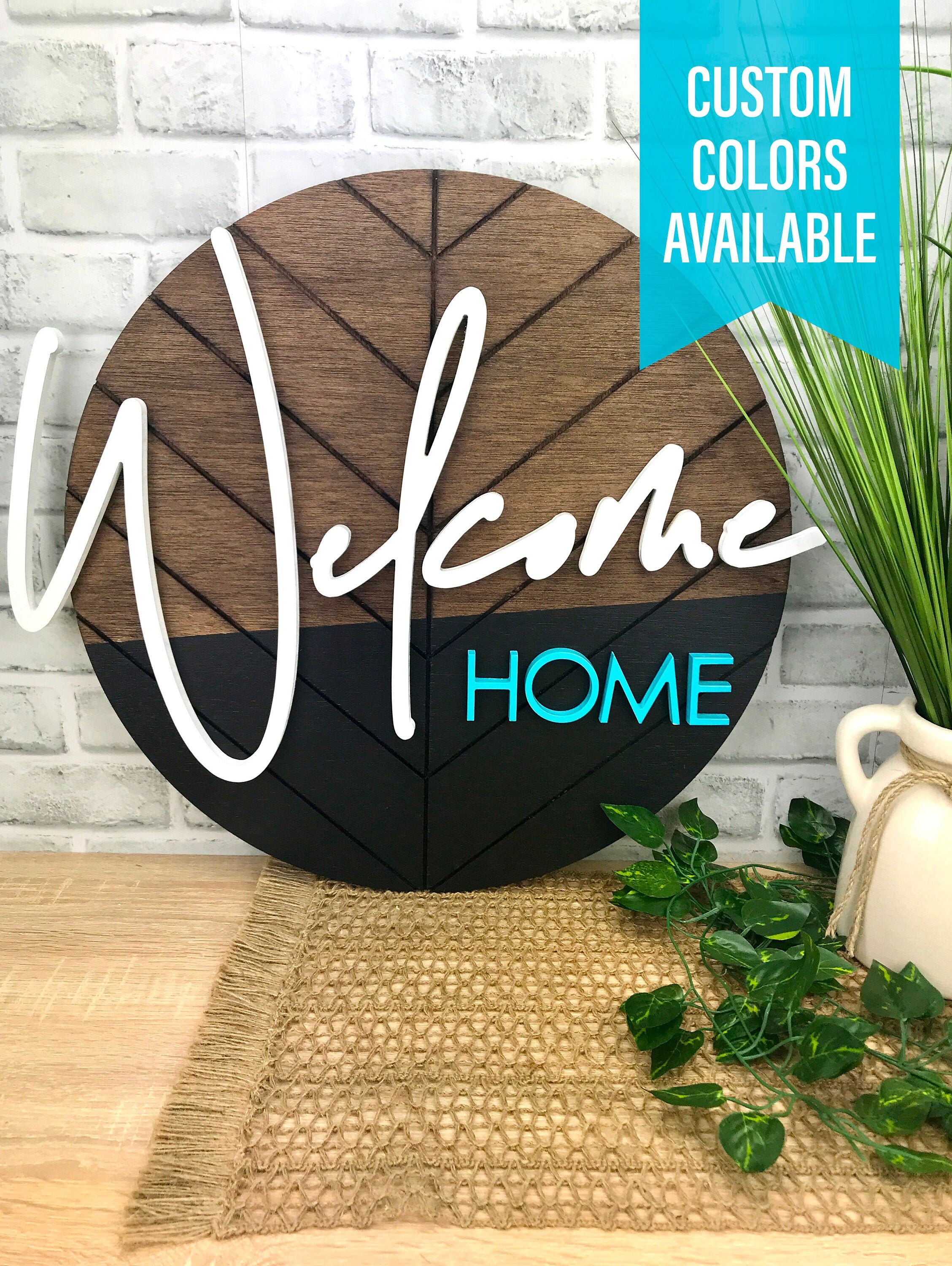 Welcome Home Sign Foyer Sign Hanging Wood Sign Door Hanger - Etsy
