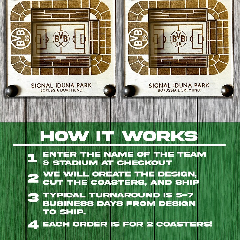 3D Stacked Stadium Coaster - Any Team / Any Stadium - 2 COASTERS ...
