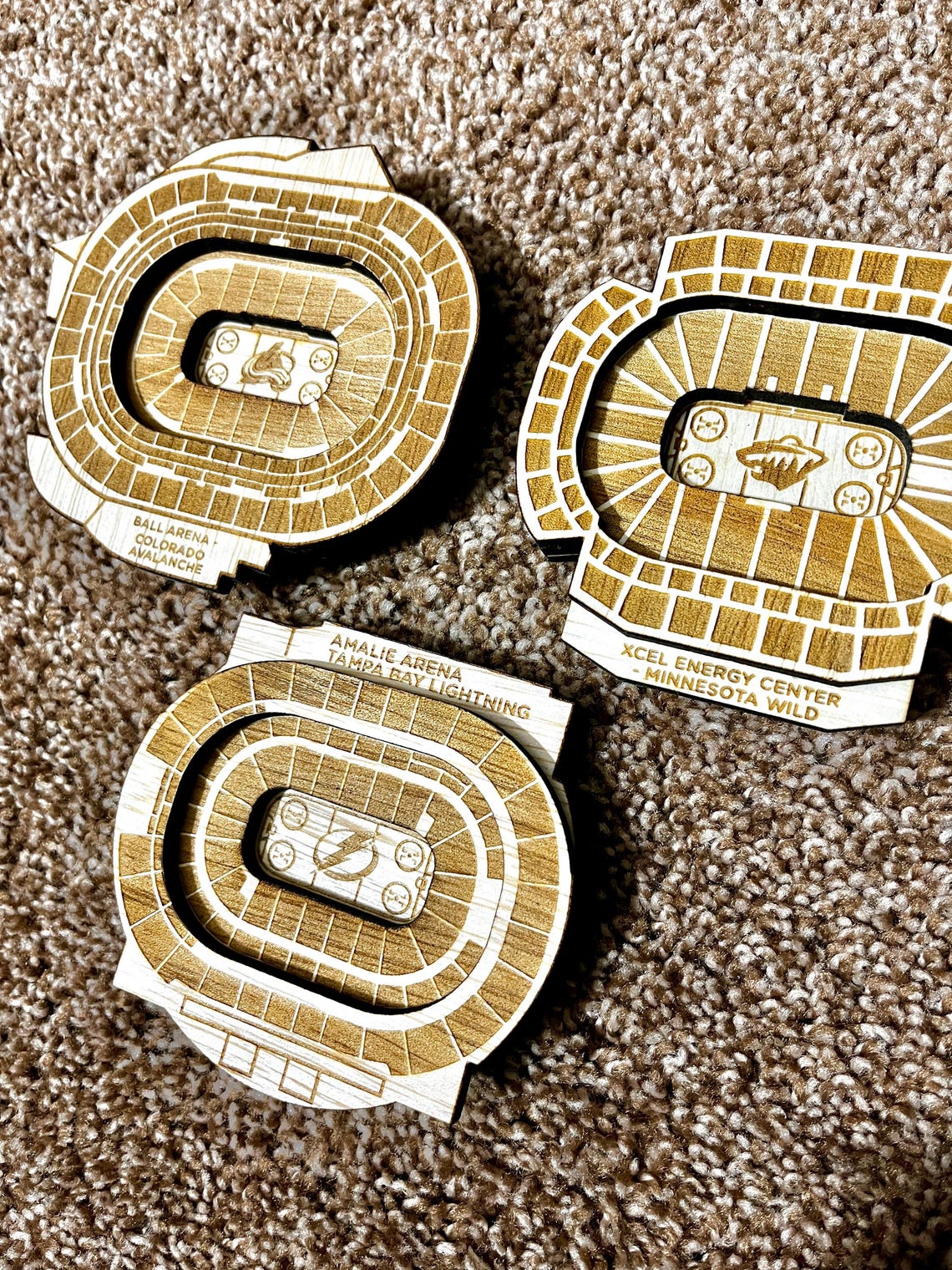 3D Stadium Magnets Wood Layered - Baseball / Football / Soccer ...