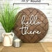 19.5 Herringbone Hello There Sign Hanging Wood Sign - Etsy