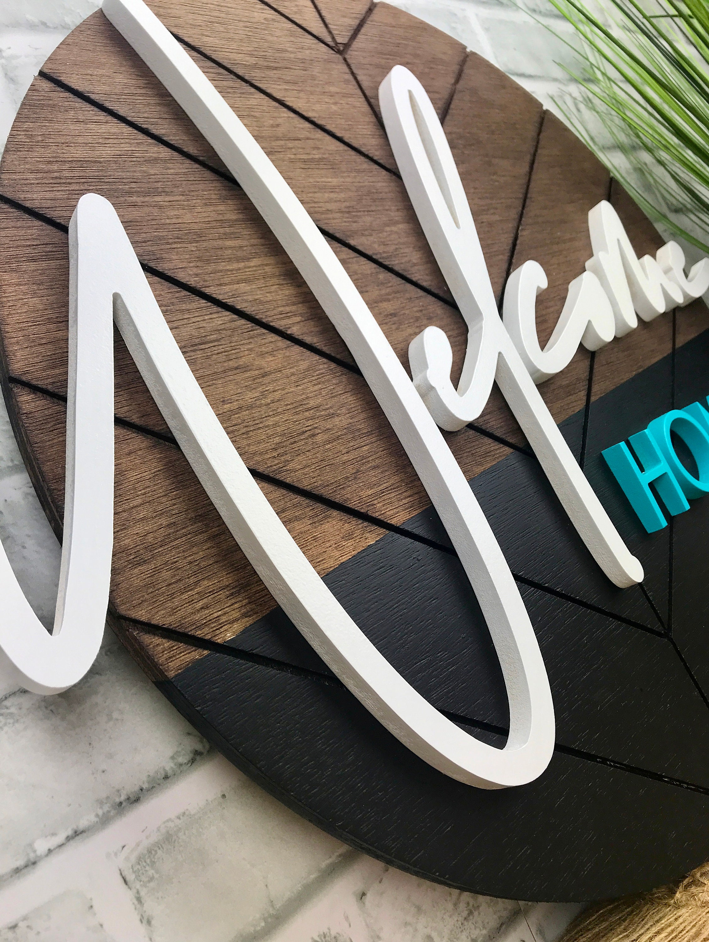 Welcome Home Sign, Foyer Sign, Hanging Wood Sign, Door Hanger, Welcome ...