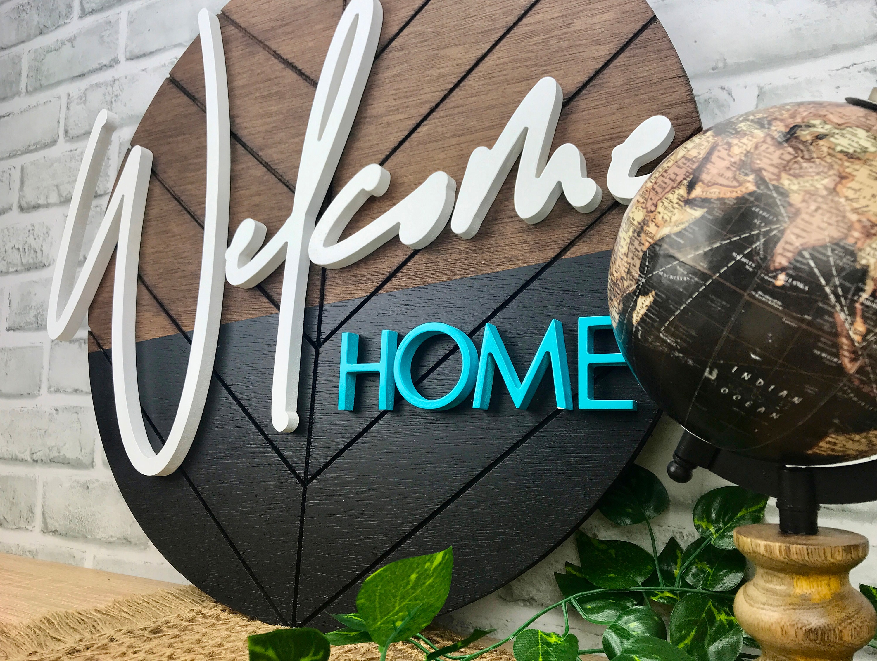 Welcome Home Sign, Foyer Sign, Hanging Wood Sign, Door Hanger, Welcome ...