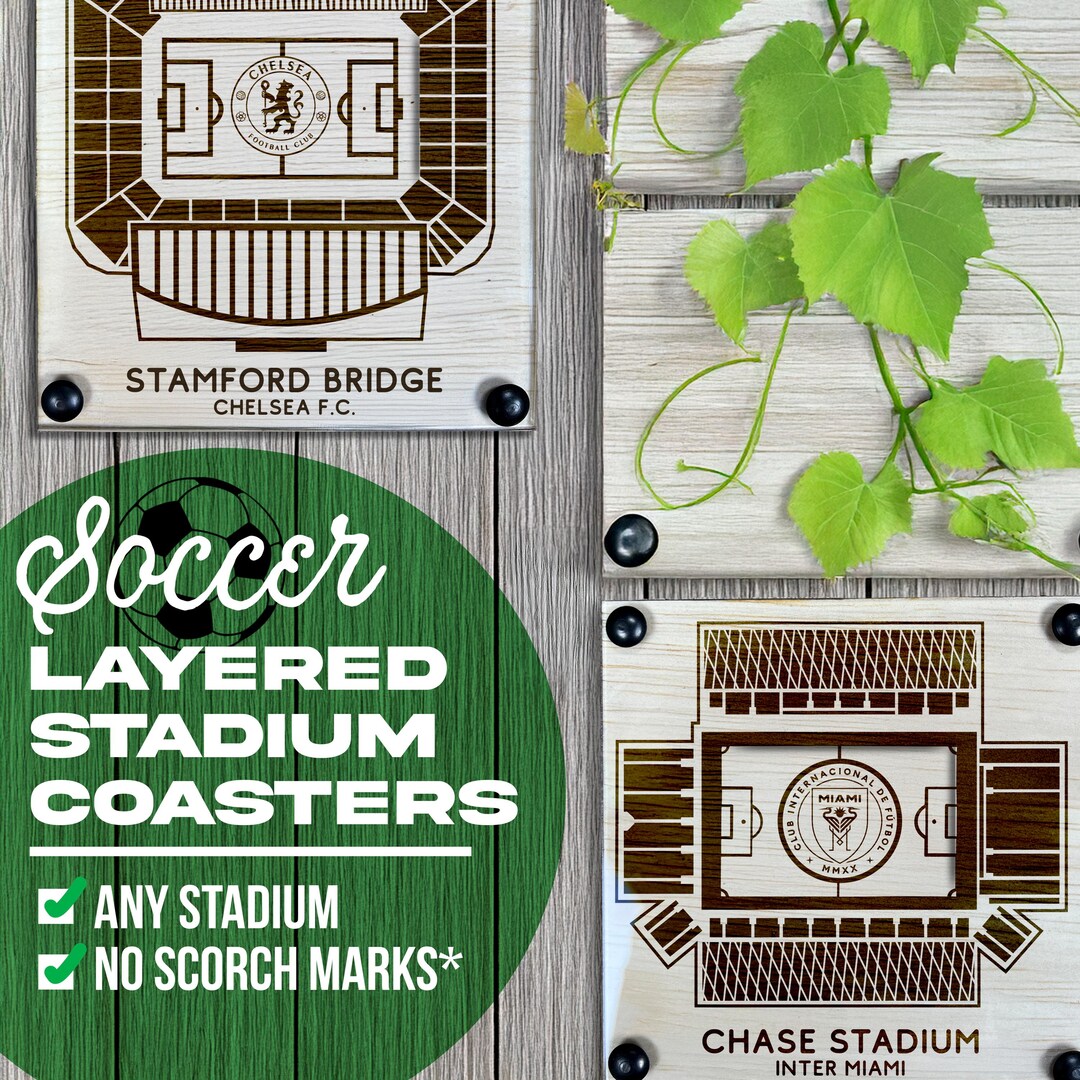3D Soccer Stadium Coaster - Any Team / Any Stadium - 2 COASTERS ...