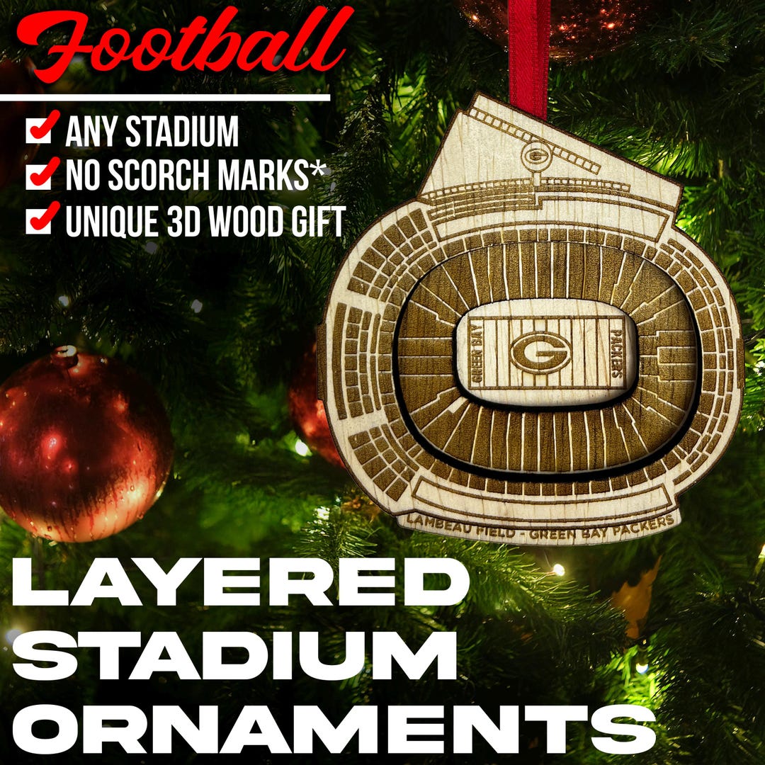 Football Park Ornament, Football Stadium Ornament, Christmas Ornament ...