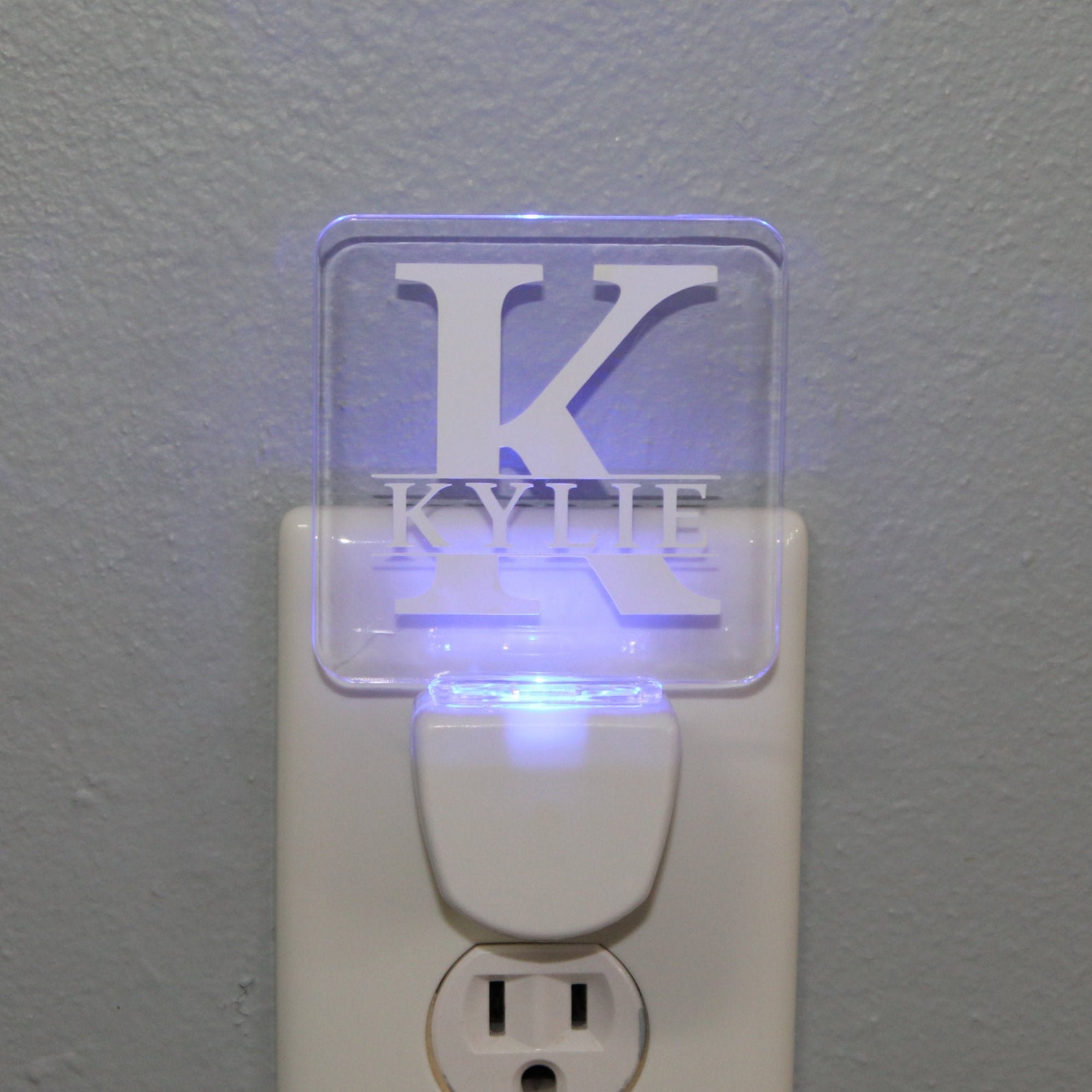 Monogram LED Night Light Personalized Night Light Wall Plug - Etsy