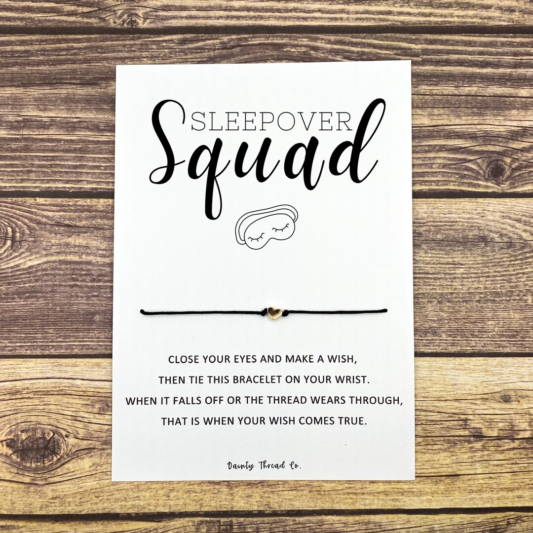 Sleepover Gift Bag Party Favors, Sleepover Squad, Slumber Party Squad ...