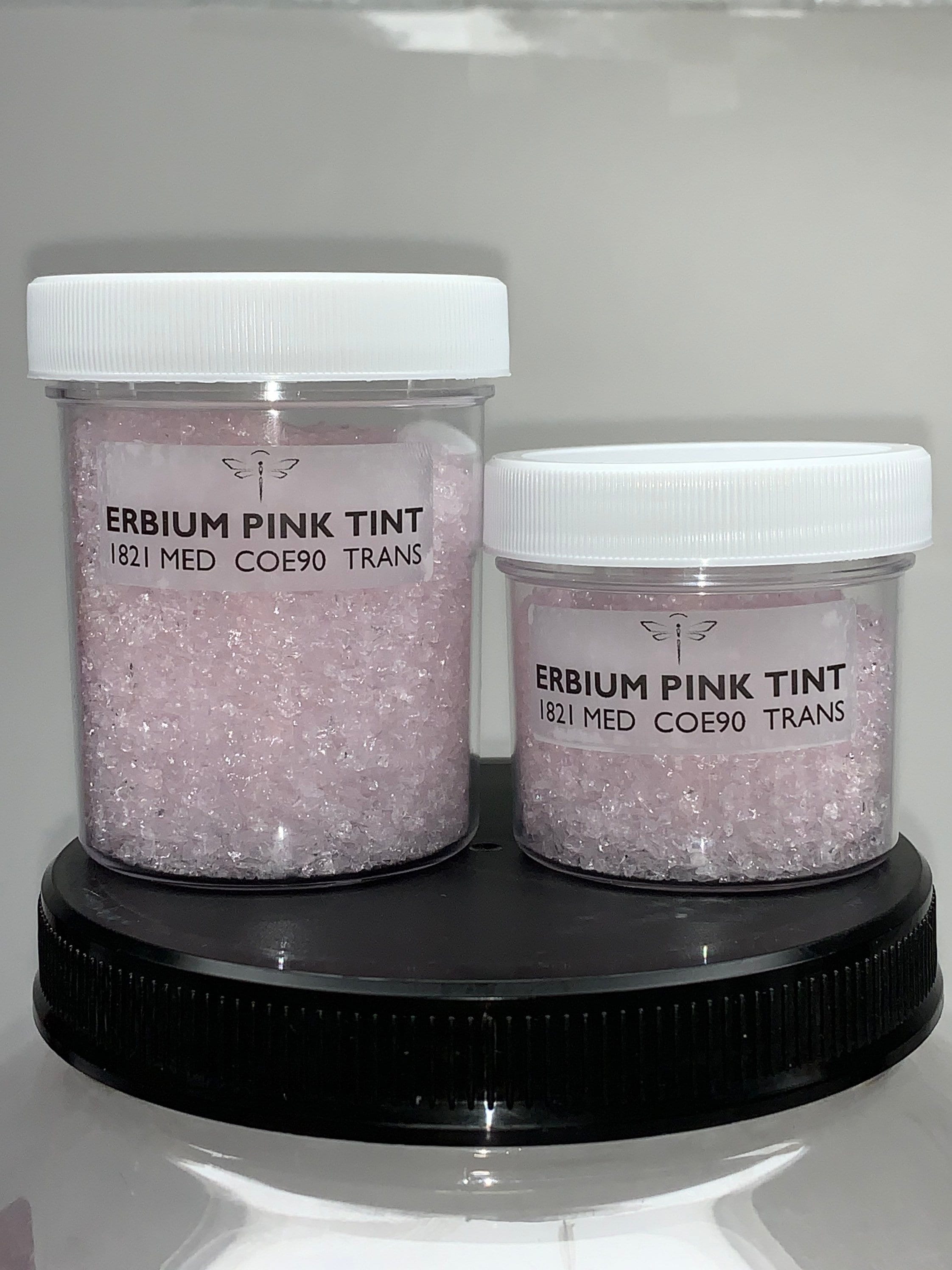 Erbium Pink Tint Bullseye Frit 1821 in Labeled Jar fast Flat Rate ...