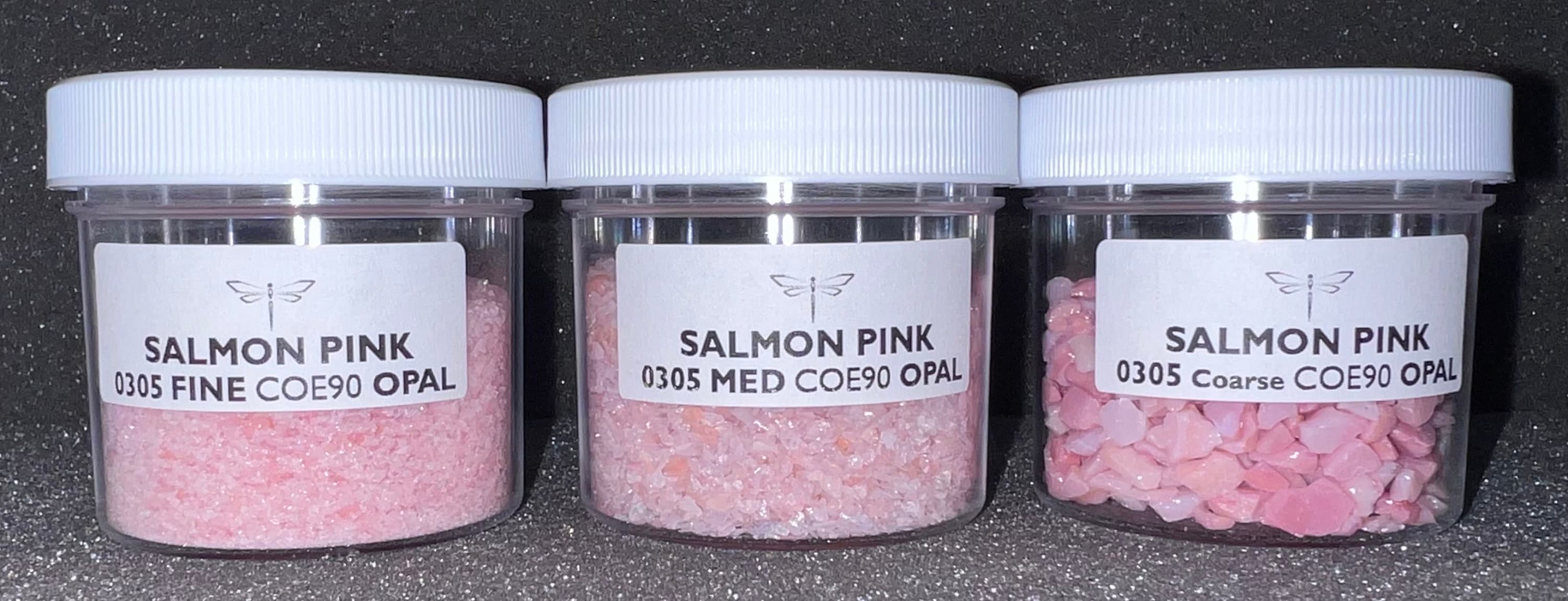 Bullseye Salmon Pink Opal Frit 0305 With Labeled Jar - Etsy