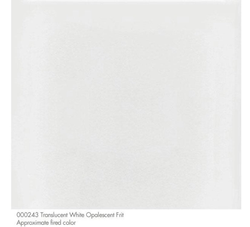 Translucent White Bullseye Frit 0243 With Labeled Jar fast Flat Rate ...