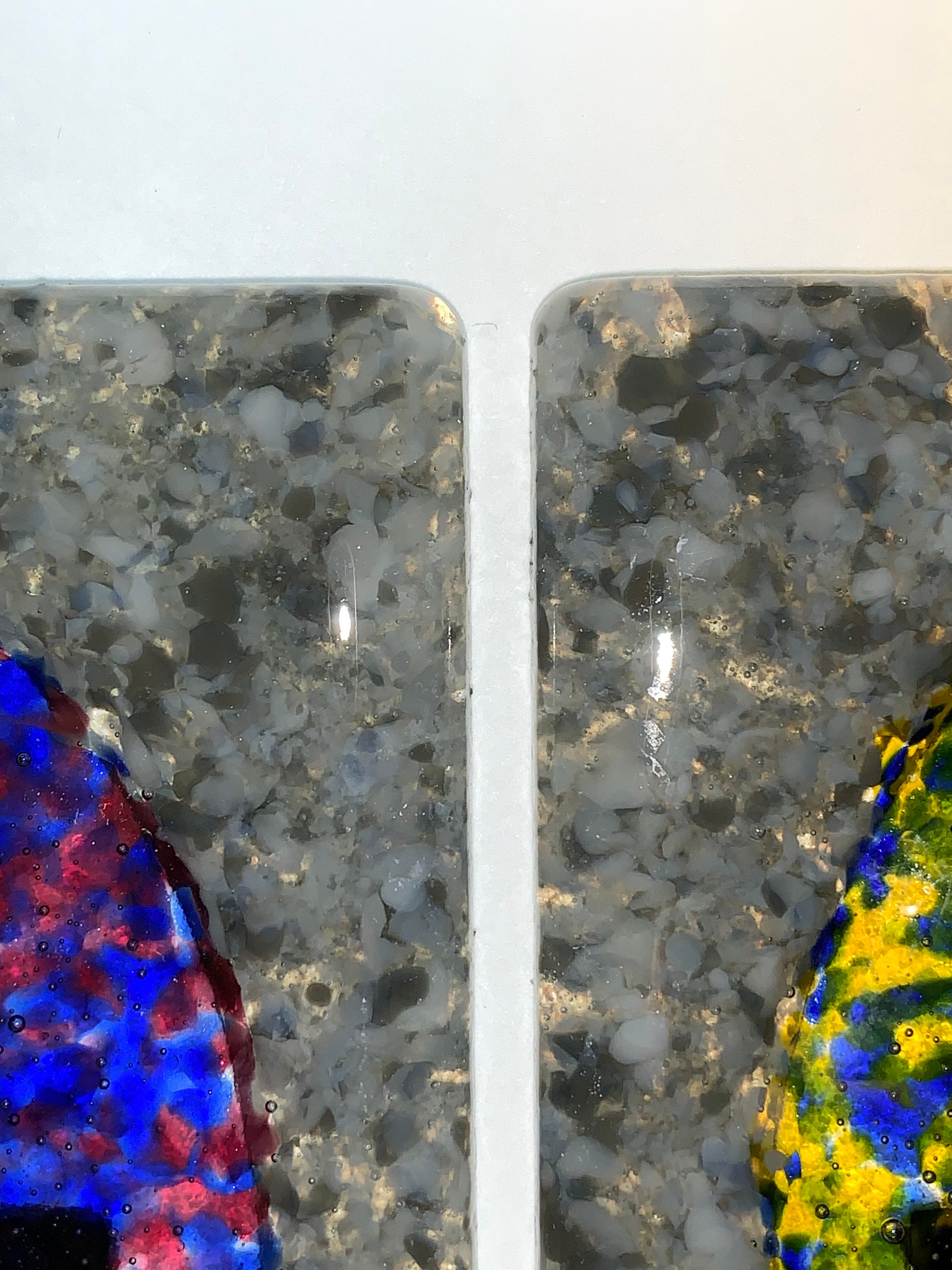 Bullseye Faux Granite Custom Frit Mix A 5oz With Labeled Jar fast Flat ...