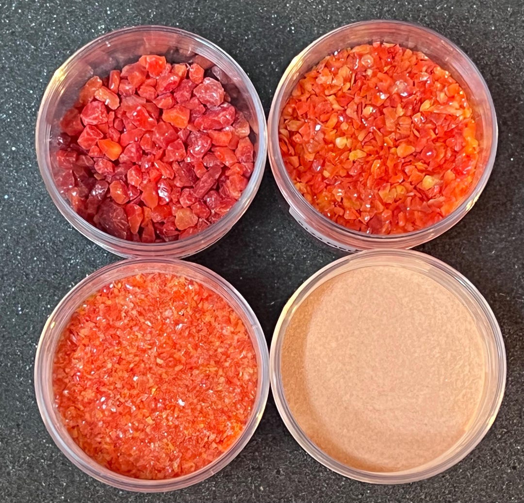 Bullseye Red Opal Frit #0124 With Labeled Jar —->fast Flat Rate ...