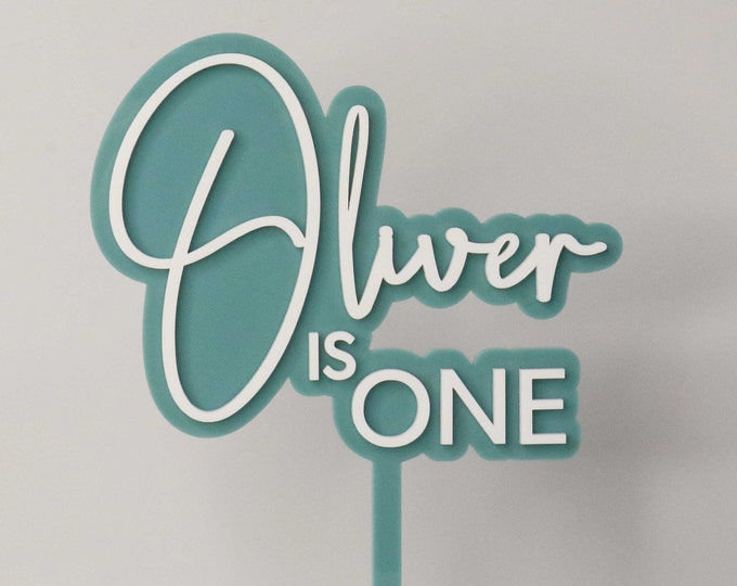 Personalised Cake Topper Birthday Cake Topper Double Layer Acrylic Cake ...