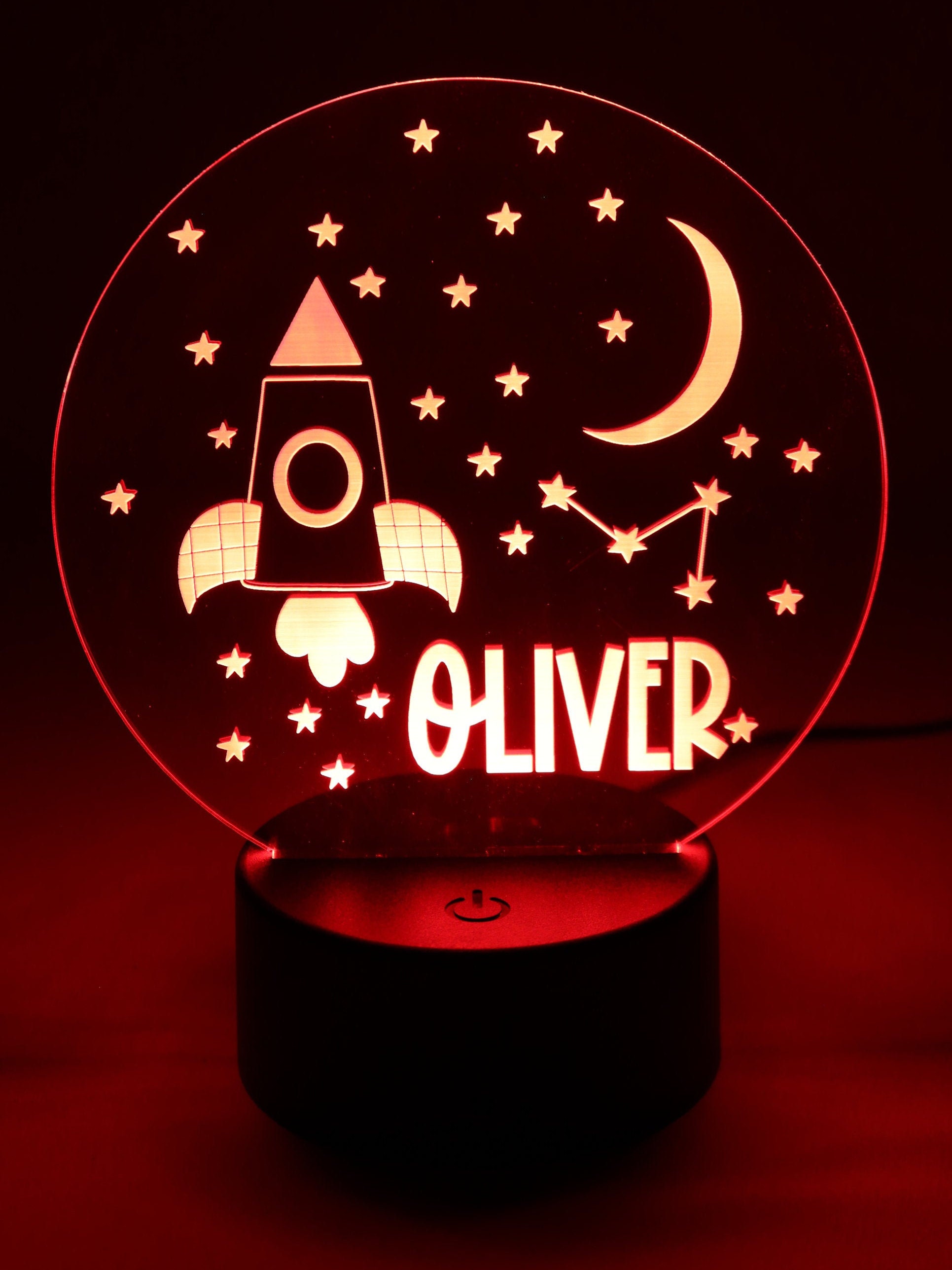 Personalised Night Light / Kids Space Design Light / LED Light | Etsy