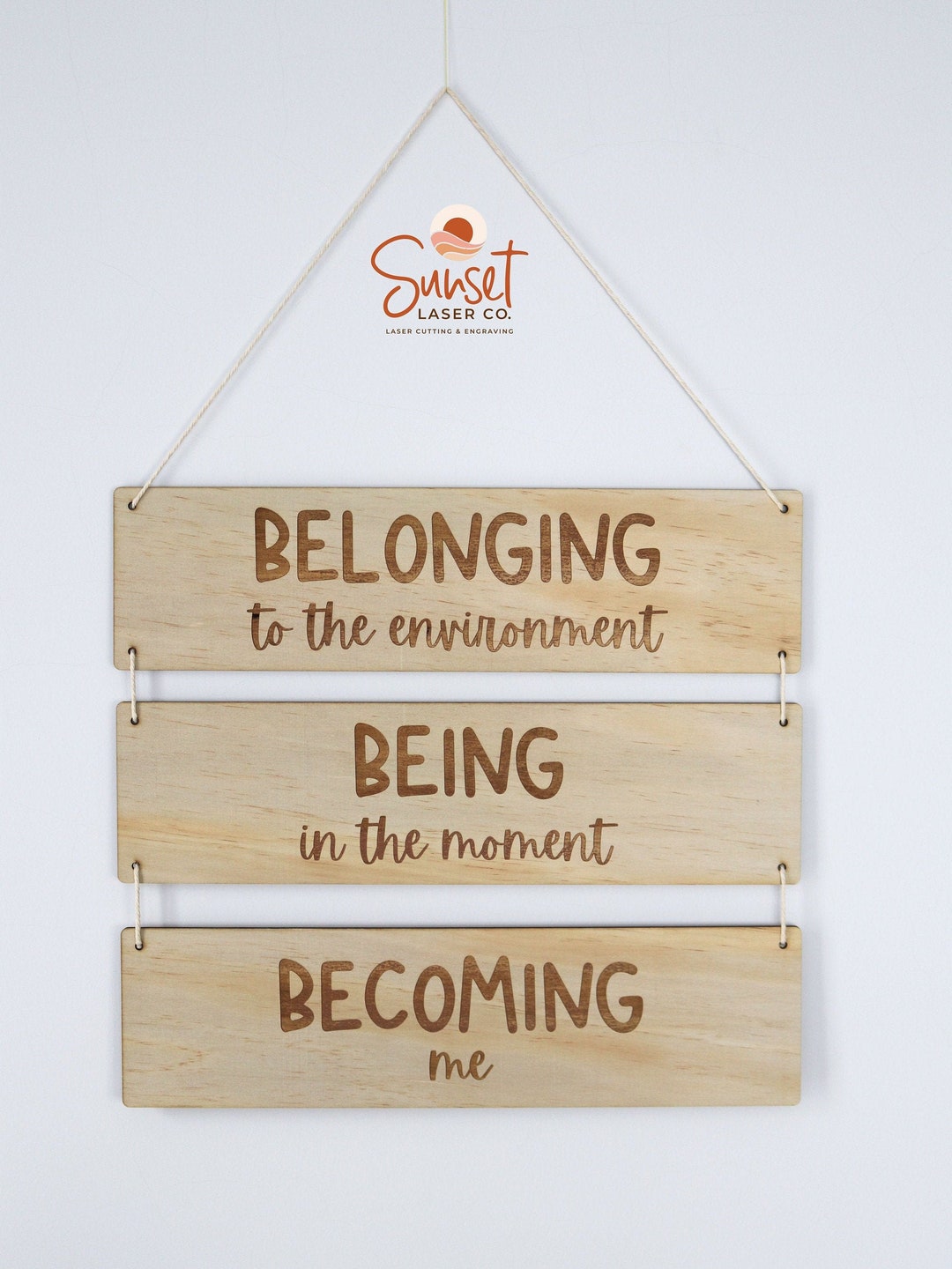 Belonging Being Becoming Sign / Early Years Learning Sign / Classroom ...