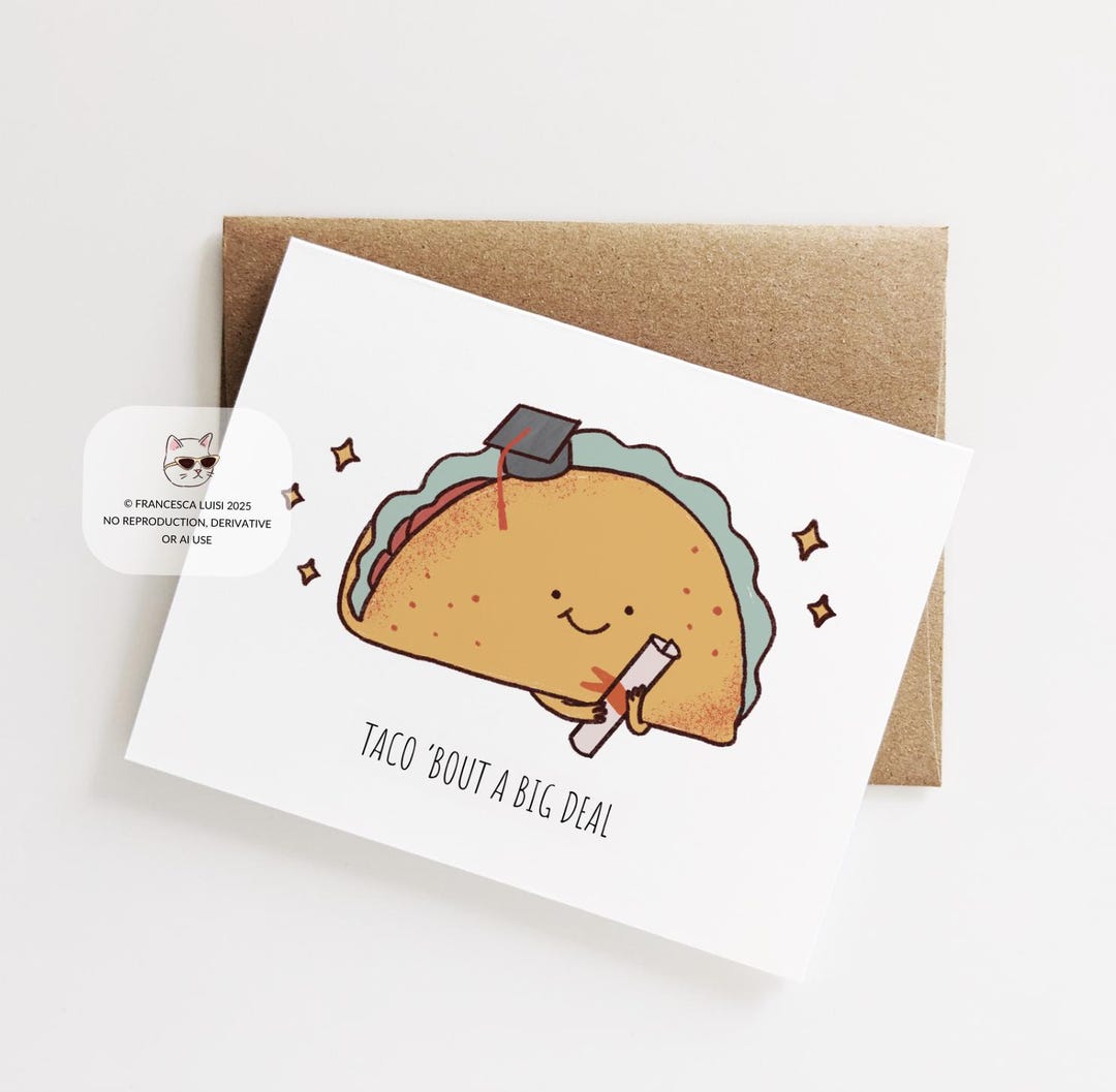 Funny Taco Graduation Card, Cute Celebration Card for Graduates, Taco ...