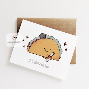Funny Taco Graduation Card, Cute Celebration Card for Graduates, Taco ...