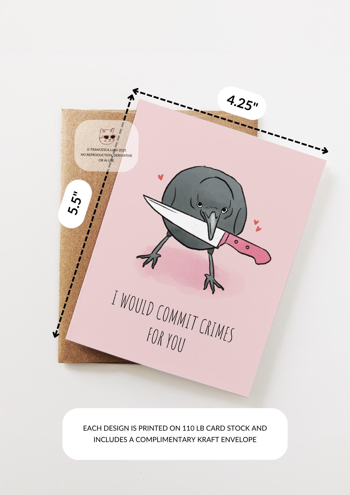 Crow Love Card, Funny Bird Valentines Card, Anniversary, Romantic Raven ...