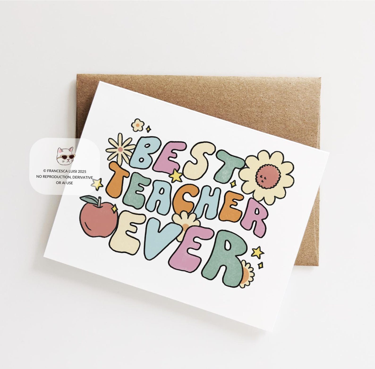 Best Teacher Ever Card, Teacher Appreciation, Thank You Gifts, Back to ...