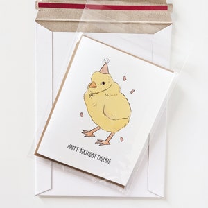 Happy Birthday Chick Card, Cute Animal, Chicken Card, Pun Birthday Card ...