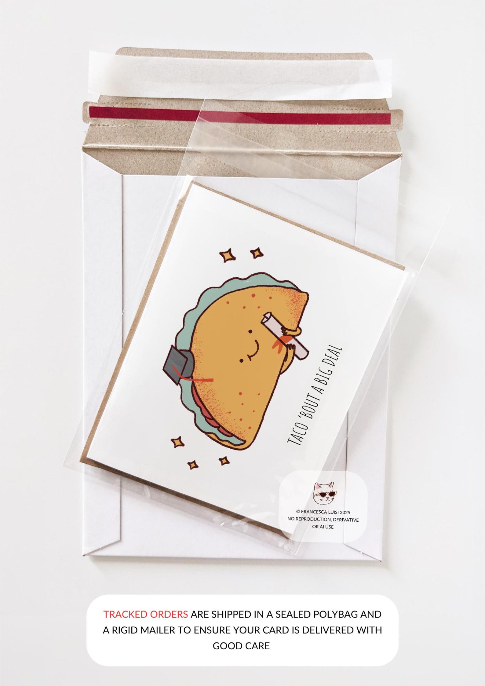Funny Taco Graduation Card, Cute Celebration Card for Graduates, Taco ...