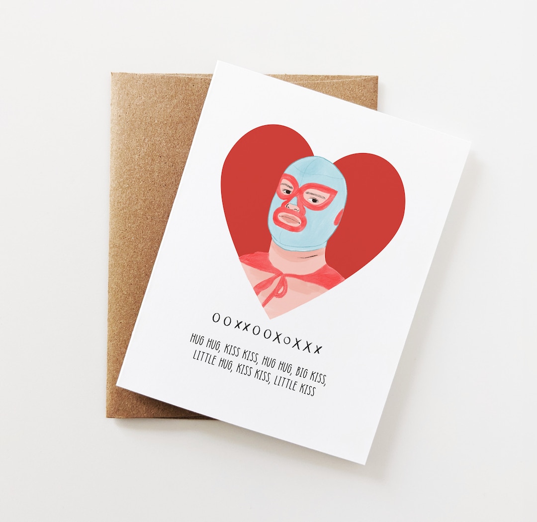 Nacho Libre, Anniversary Gift, Custom Card, Love Card, Hugs and Kisses ...