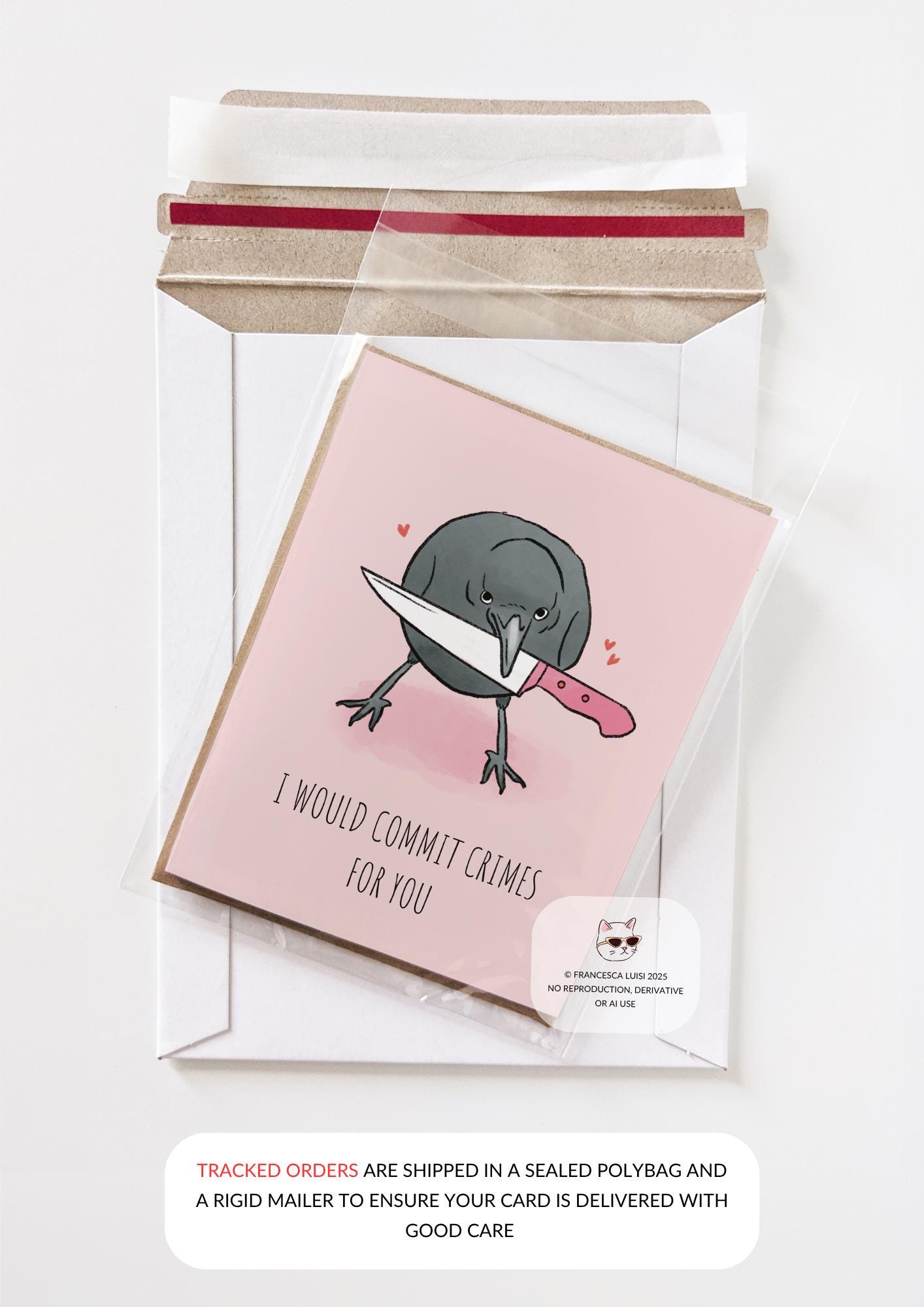 Crow Love Card, Funny Bird Valentines Card, Anniversary, Romantic Raven ...