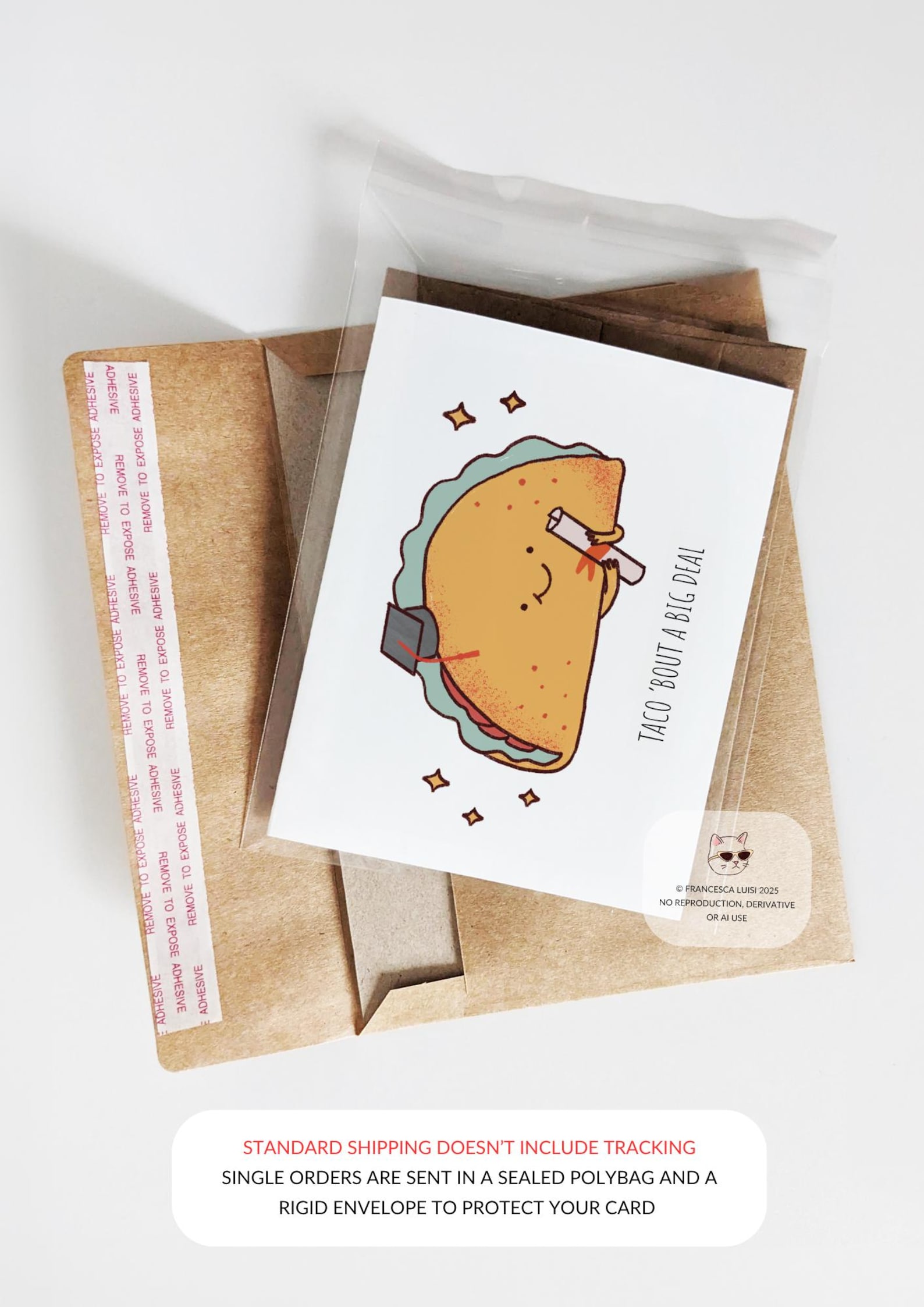 Funny Taco Graduation Card, Cute Celebration Card for Graduates, Taco ...